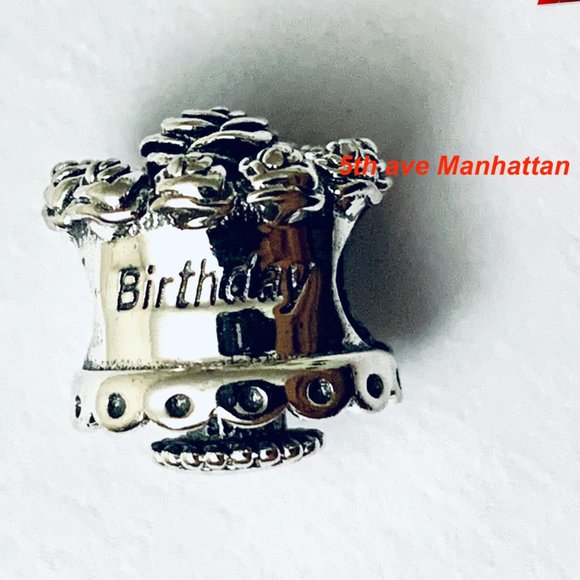 Pandora | Jewelry | Pandora Charm Happy Birthday Flower Cake | Poshmark